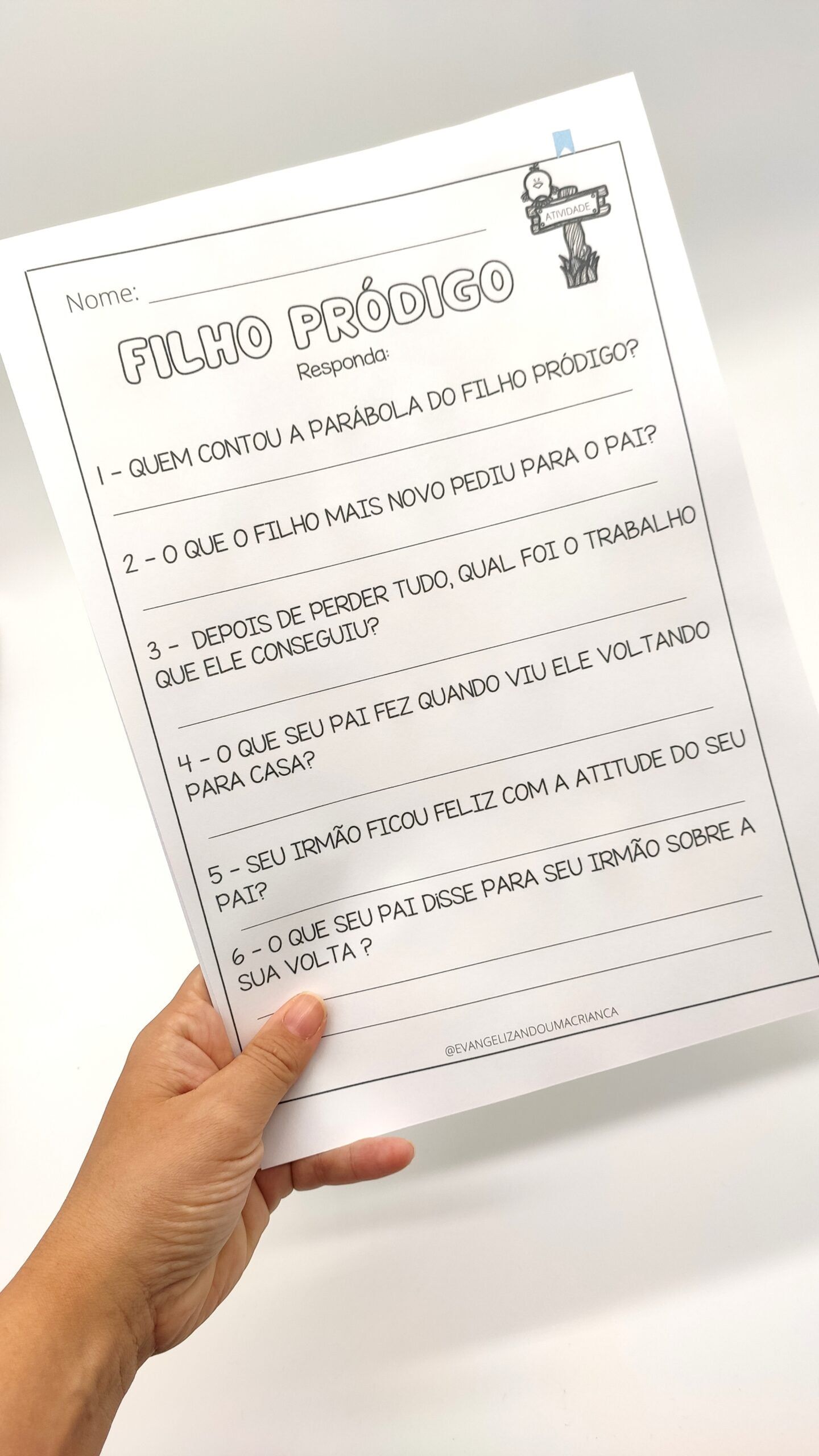 Filho Pródigo ( Recurso visual + Atividades ) – Evangelizando uma Criança