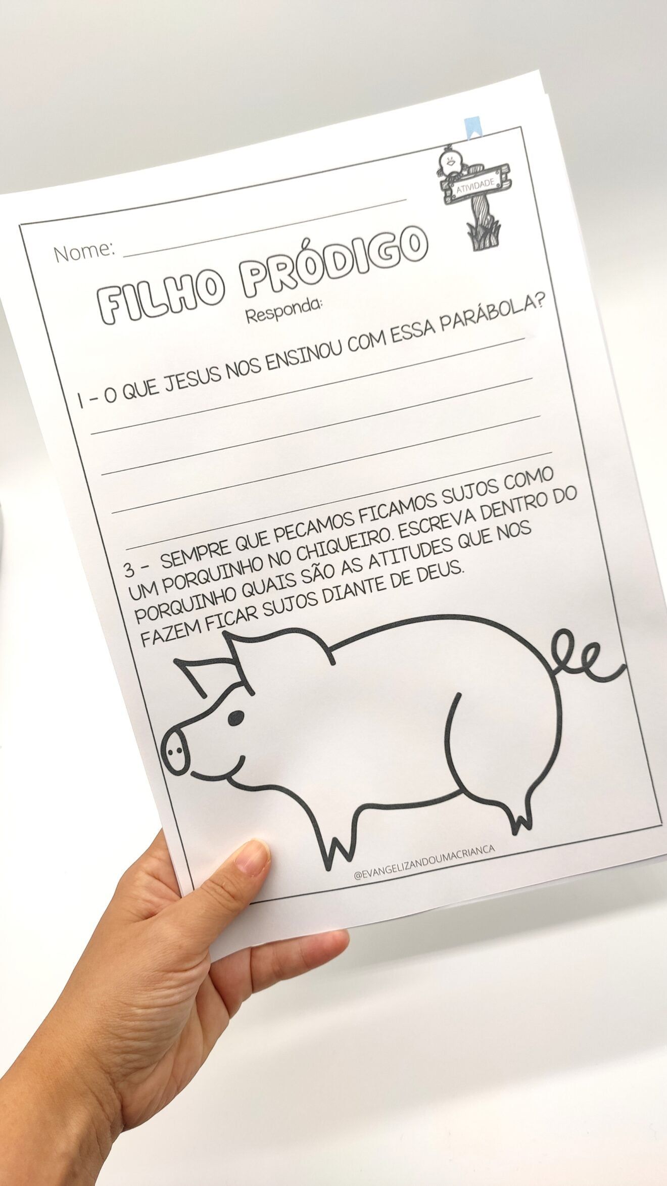 Filho Pródigo ( Recurso visual + Atividades ) – Evangelizando uma Criança