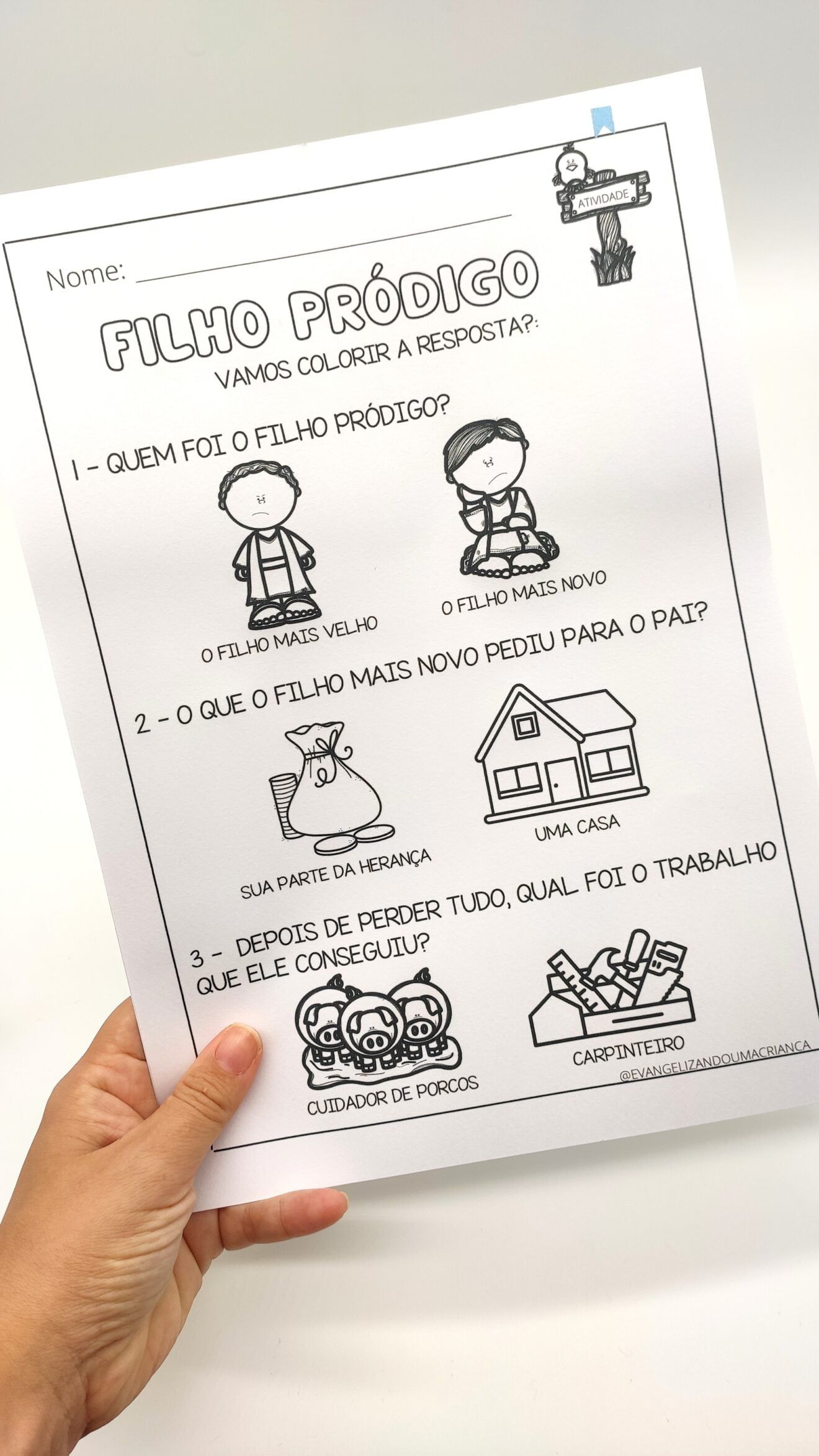 Filho Pródigo ( Recurso visual + Atividades ) – Evangelizando uma Criança