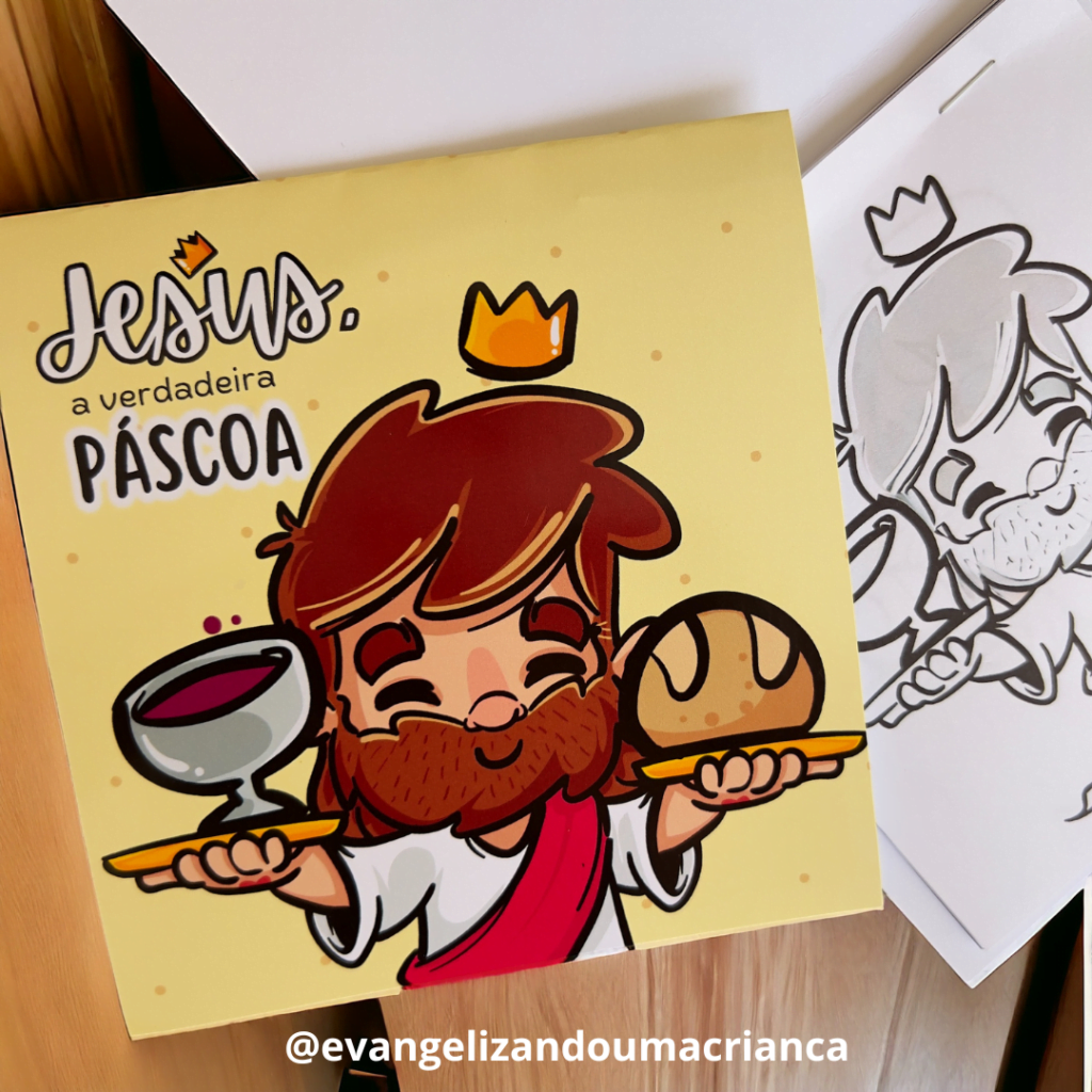 Livrinho de colorir – Páscoa – Evangelizando uma Criança