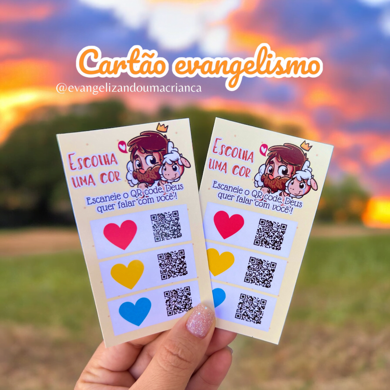 Cartão evangelismo – Evangelizando uma Criança